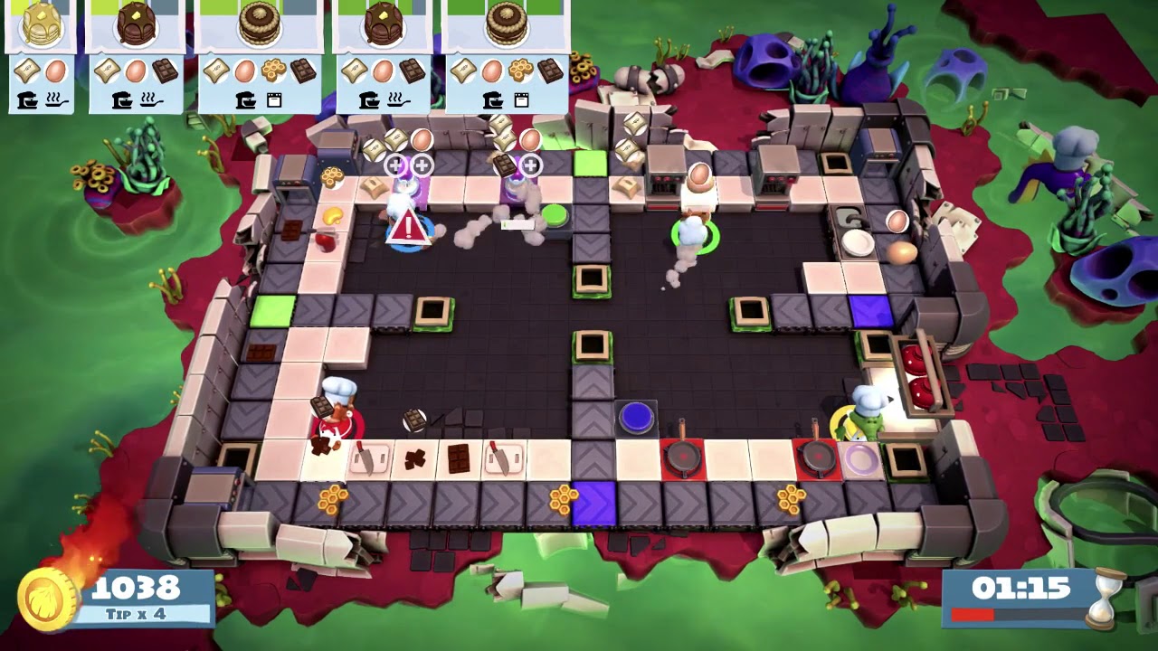 Overcooked 2 Level 6-3 (4 players) Score: 1658 - YouTube