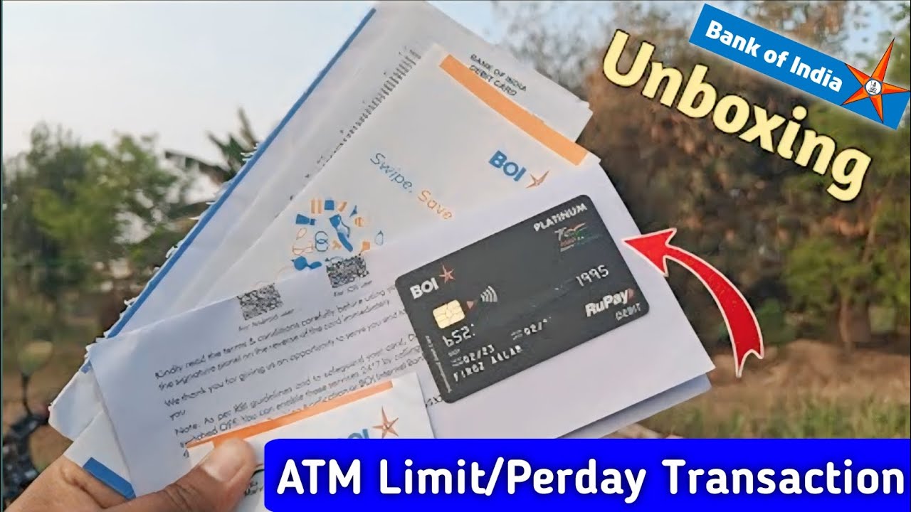 boi atm unboxing । bank of india debit card unboxing । boi atm card ...