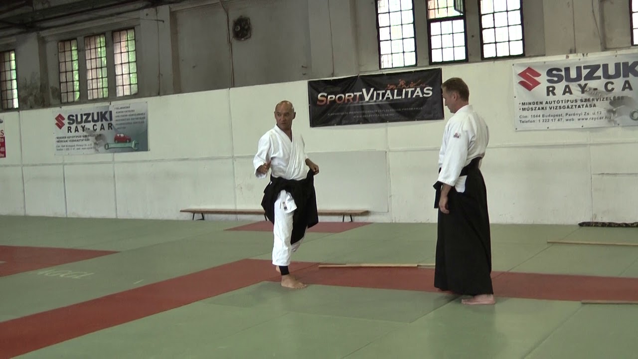 Aikido basics (distance and stances) - YouTube