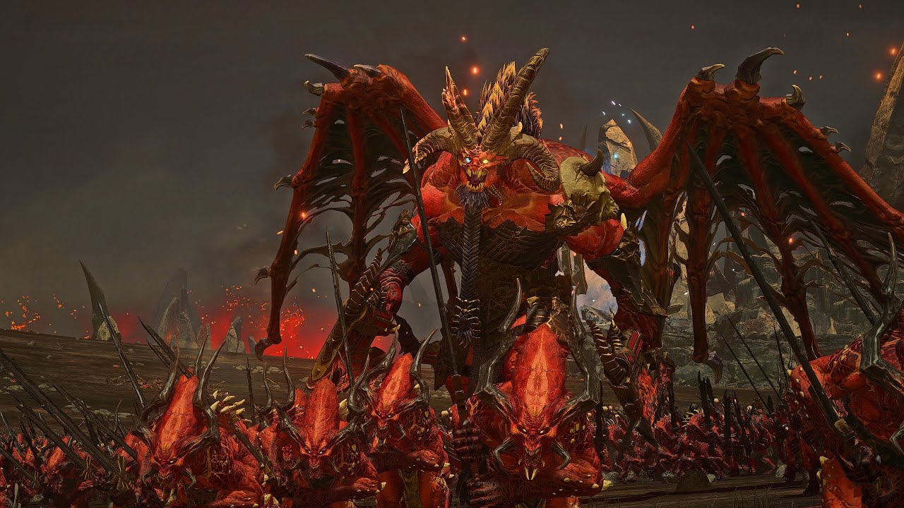 Skarbrand the Exiled Crushing Defeat Demons VS Dwarfs Total War ...