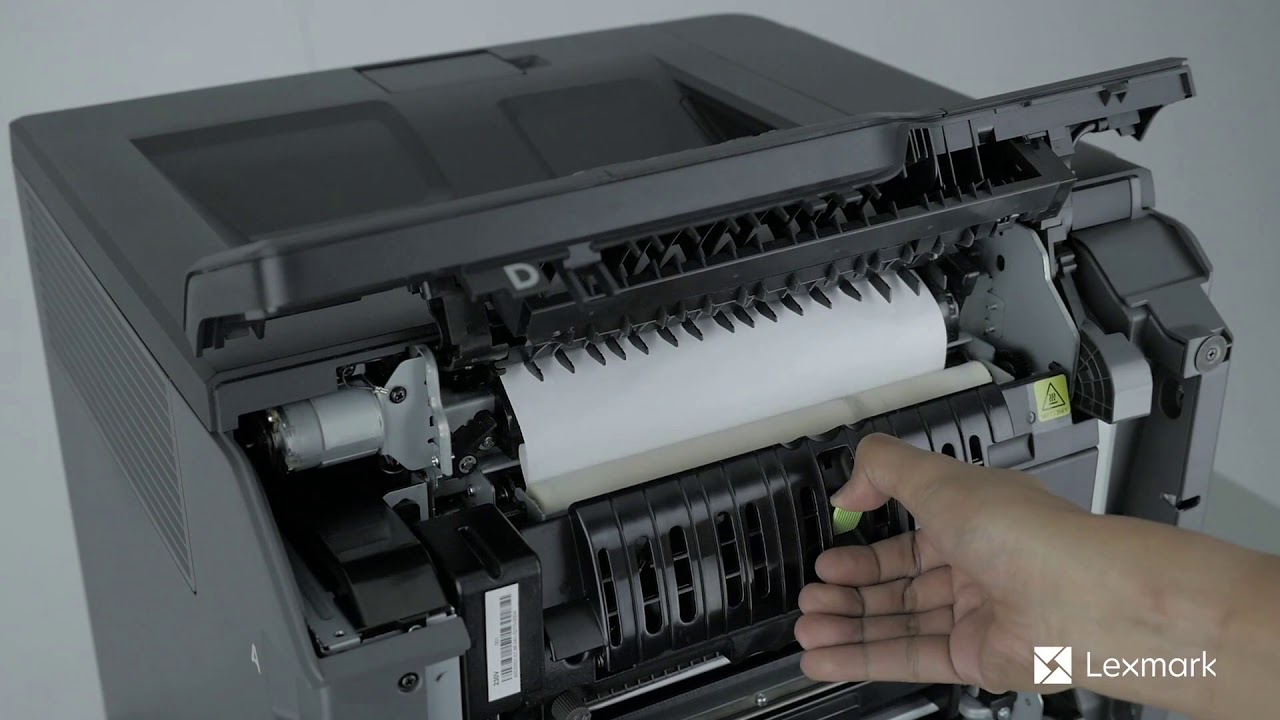 Lexmark C4150 - Paper Jam in Door A - YouTube