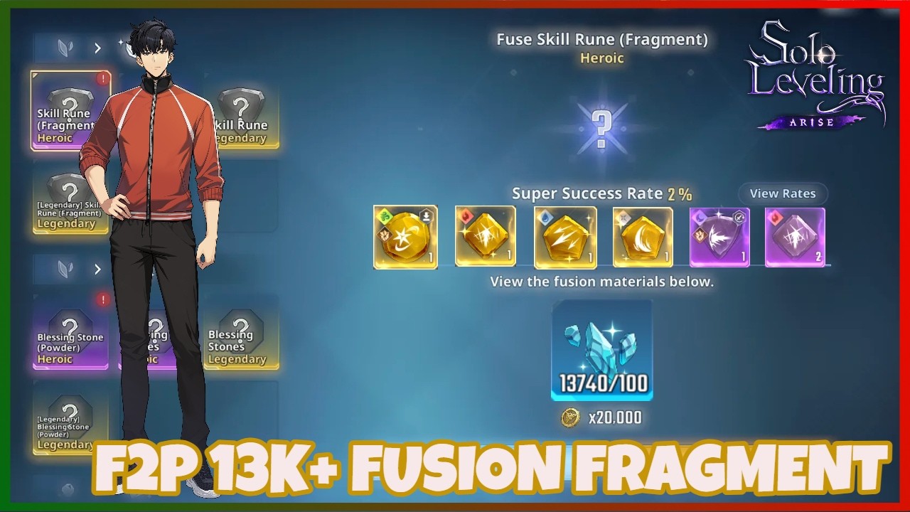 F2P 13K+ FUSION FRAGMENT - TRYING FOR ULTIMATE RUNES || Solo Leveling ...