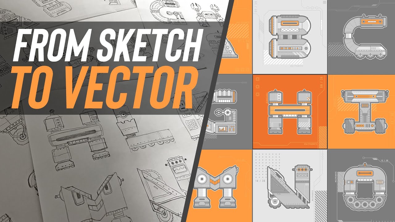 36 Days of Type 2021 - From Sketch to Vector - YouTube