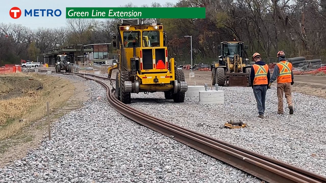 Green Line Extension Milestone - Track Installation Update - YouTube