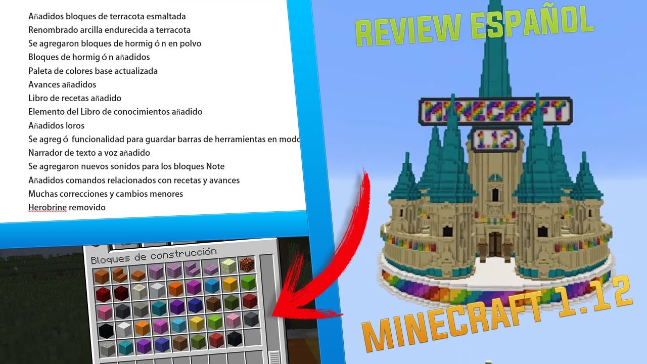 MINECRAFT 1.12 REVIEW ESPAÑOL! WORLD OF COLOR UPDATE - YouTube