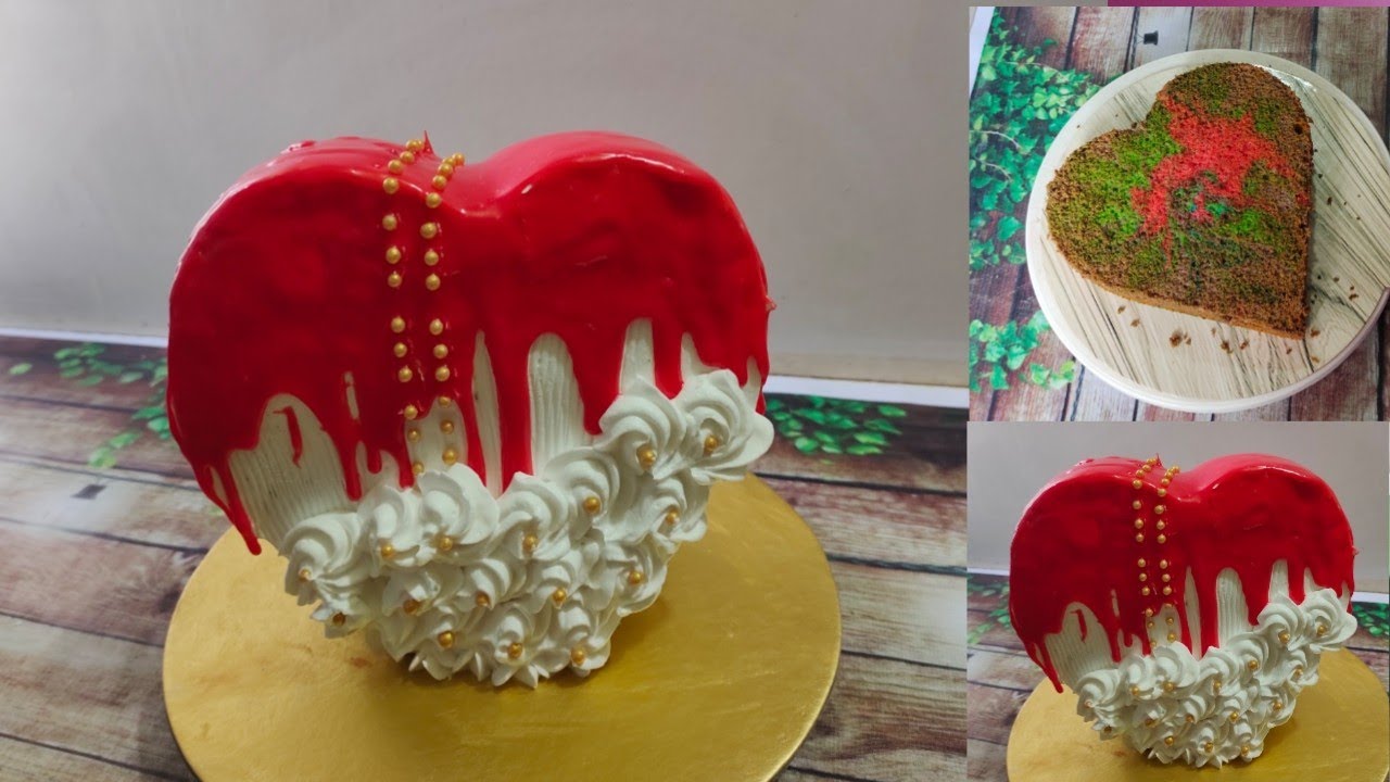 Standing Heart Cake Without Stand| ঘরে স্ট্যান্ড তৈরি সহ স্ট্যান্ডিং ...