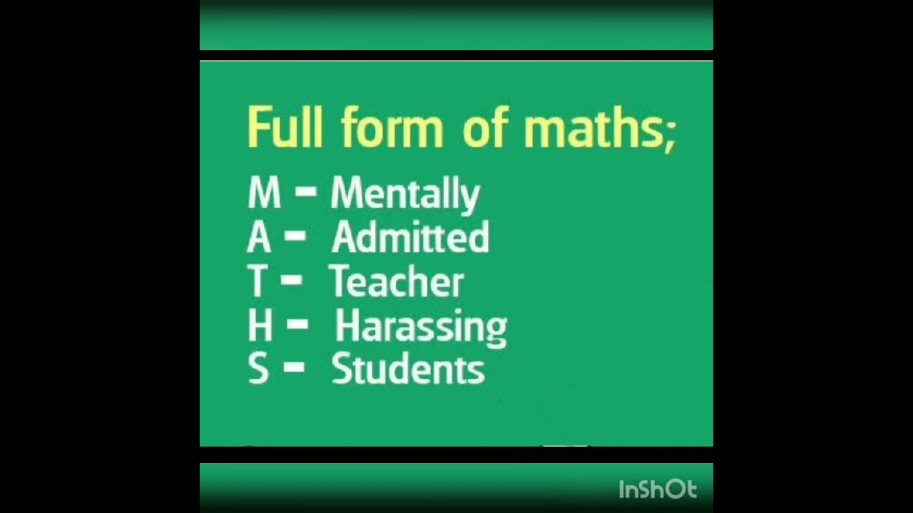 Math Full Form YouTube Math Full Form YouTube