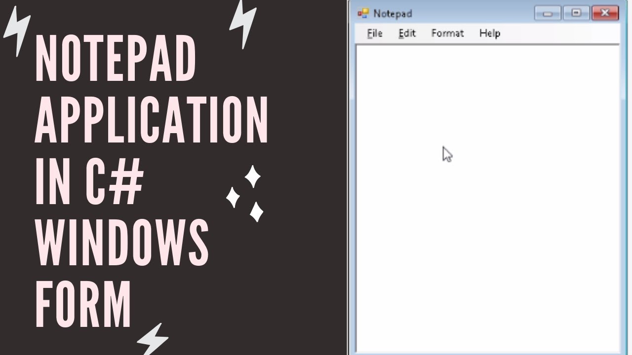 Create Notepad Application Using C Windows Form Application With Drag And Drop 7431