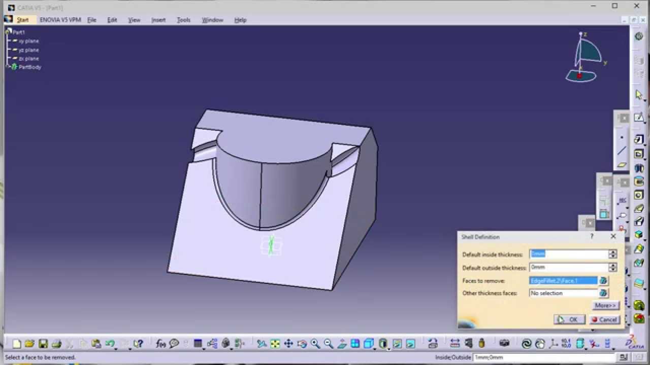 Demonstração do Shell - Catia V5 R19 - YouTube