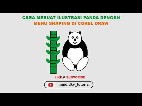 Cara Membuat Ilustrasi Panda di Corel Draw menggunakan menu shaping ...