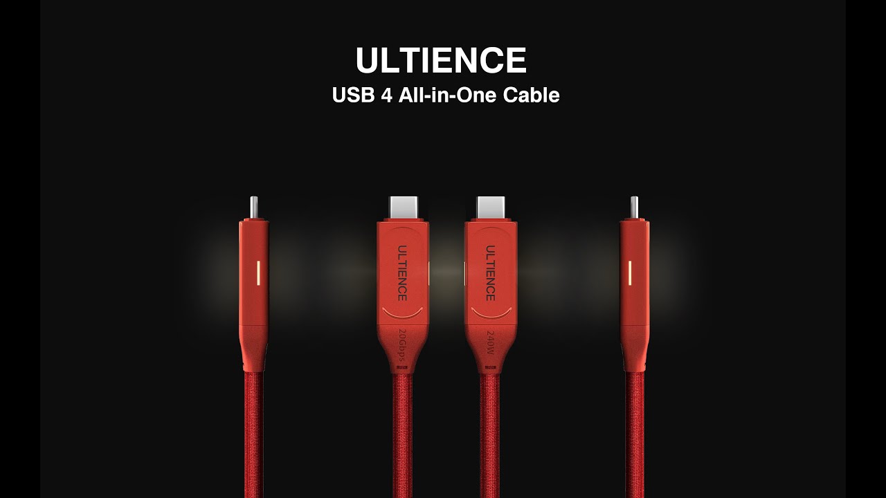 ULTIENCE USB 4 All in One Cable with Smart LED - YouTube