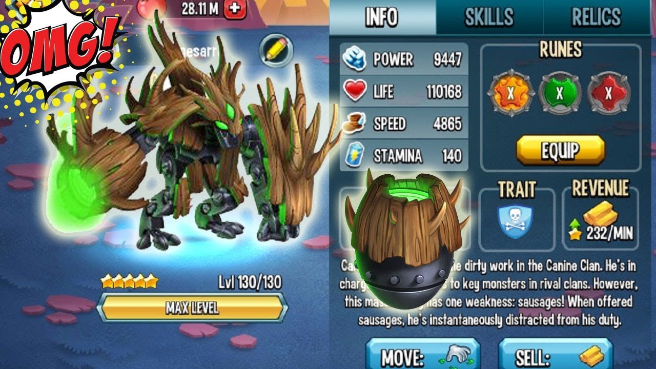 Monster Legends - Nemestriborg level 120 vs Primigenius Nereida review ...