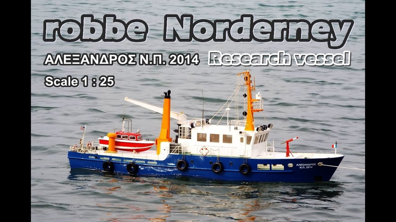 CVP - RC Robbe Norderney Research Vessel & Daughter Boat - YouTube