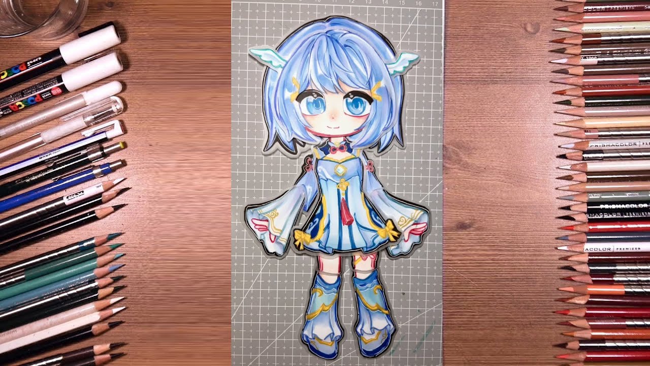 HOW TO MAKE PAPER DOLL GACHA LIFE #11 | DIY | Draw so easy Anime - YouTube
