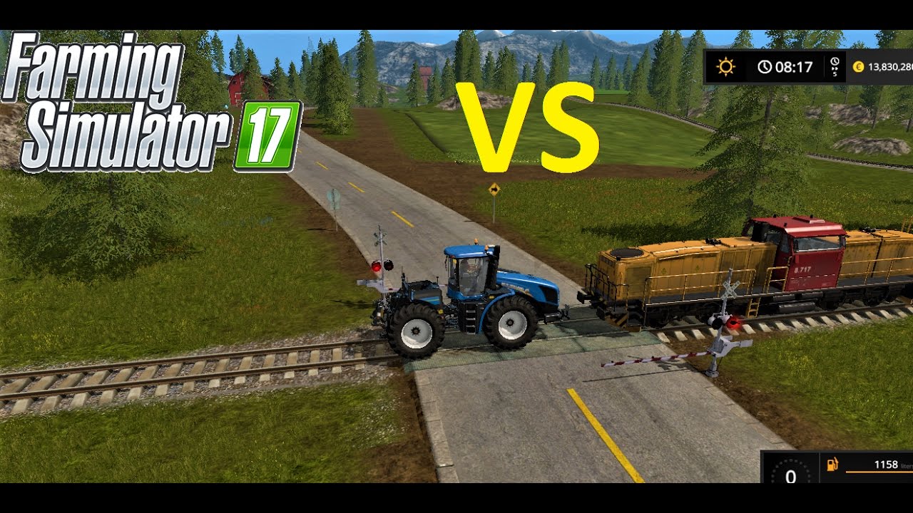 Farming Simulator 17 | THE BEST NEW HOLLAND TRACTOR VS 500 KMH TRAIN ...