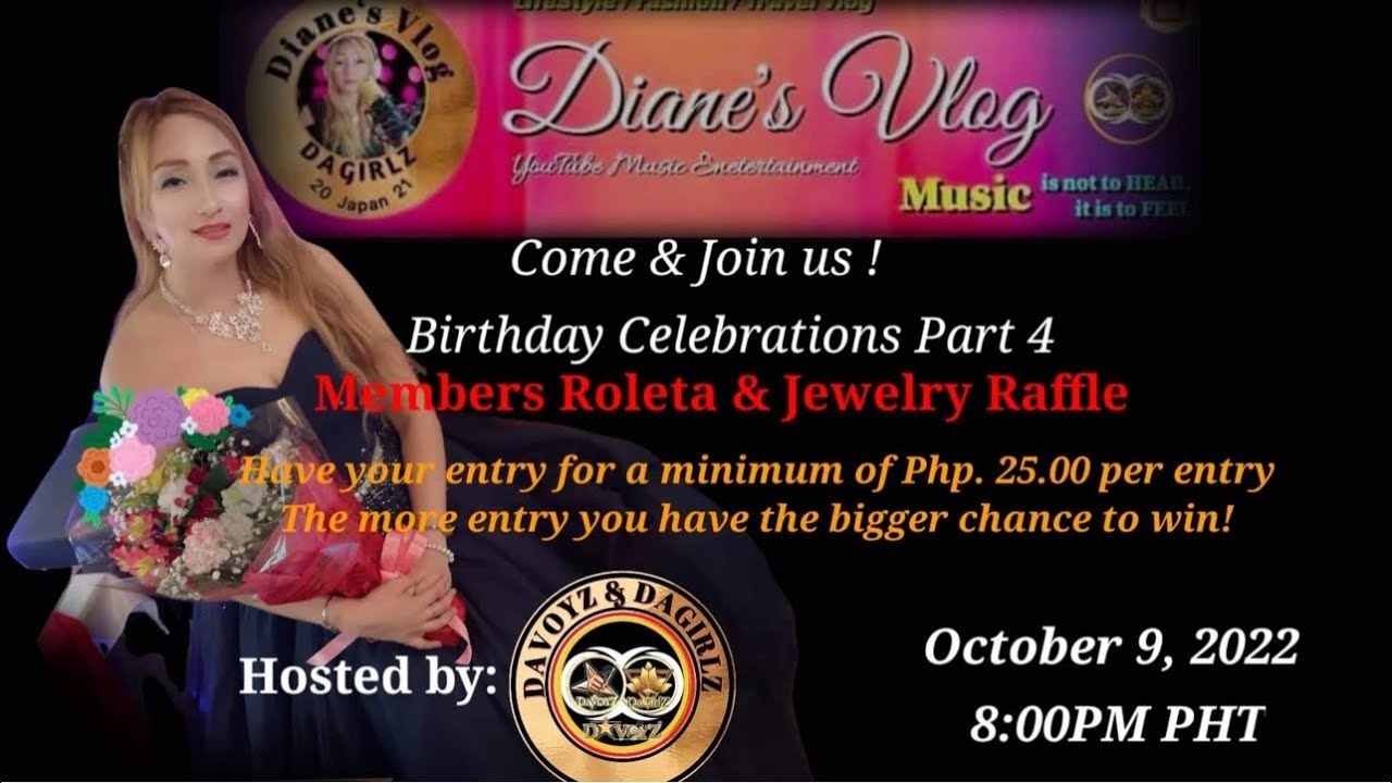 DIANE'S VLOG BIRTHDAY GLS PART 4 RAFFLE JEWELRY ROLETA FOR MEMBER - YouTube