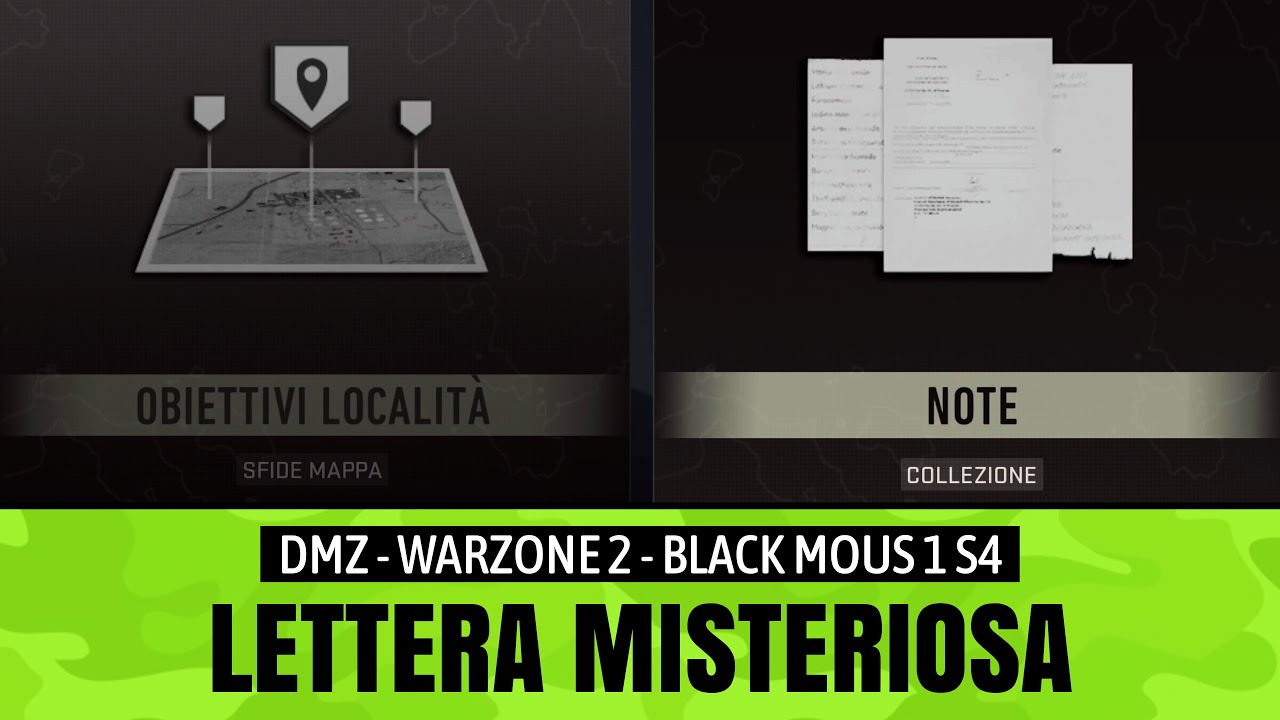 Lettera Misteriosa | DMZ | S4 | LETTERA DI LASWELL | Black Mous level 1 | Warzone 2 - YouTube