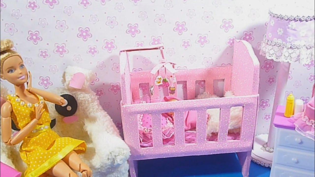How to make a baby dolls cradle.Baby Barbie doll cradle . Craft for ...