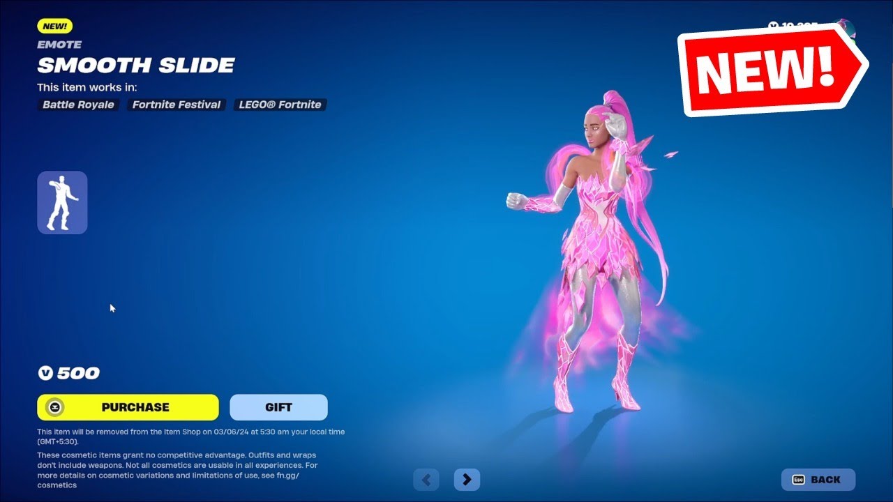 Fortnite NEW Smooth Slide Emote (Icon Series) in Fortnite Item Shop ...