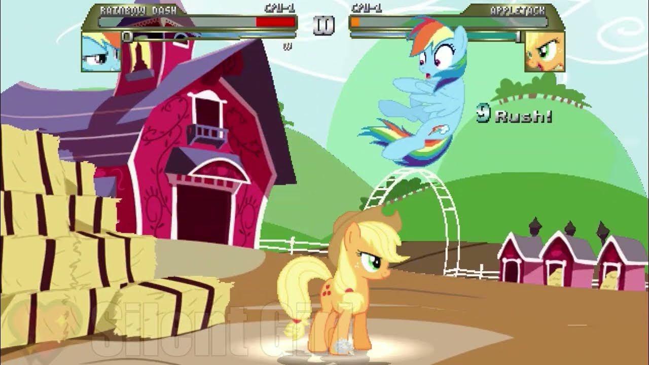 REQUESTED BY @StuffThatILikeYT: Rainbow Dash vs Applejack - Mugen Battle - YouTube