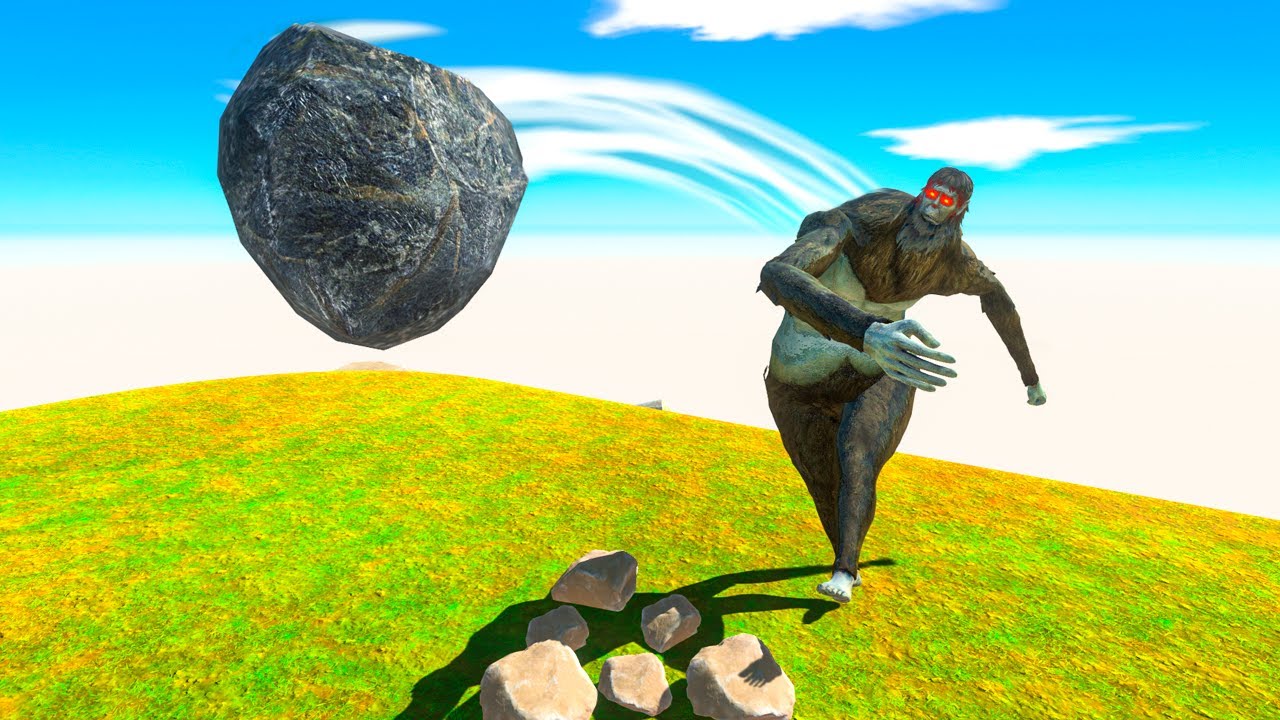 Beast Titan Angry Throwing Rocks on Workshop Units - Animal Revolt ...