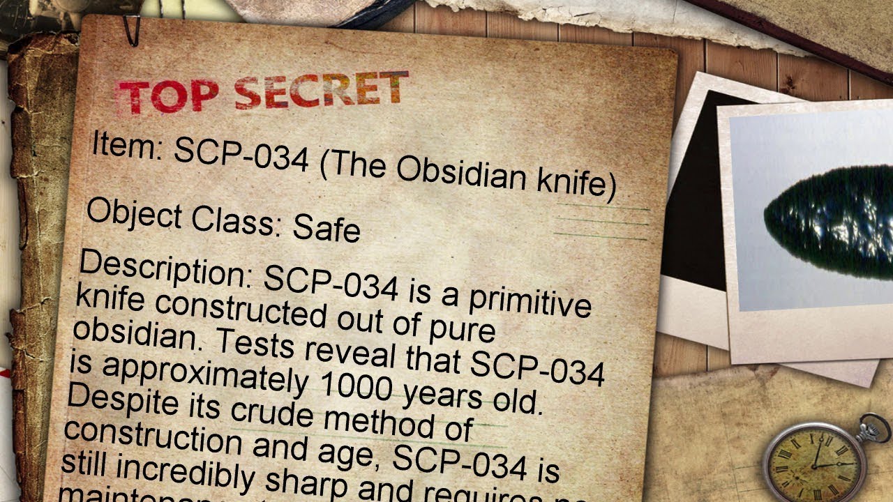 SCP-034: The Obsidian Ritual Knife | Object Class: Safe - YouTube