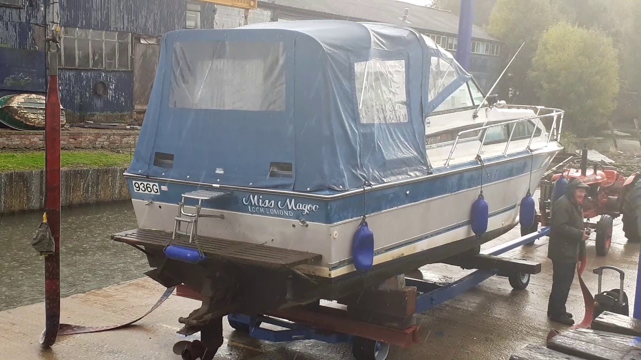 Miss Magoo outdrive view before cleaning - YouTube