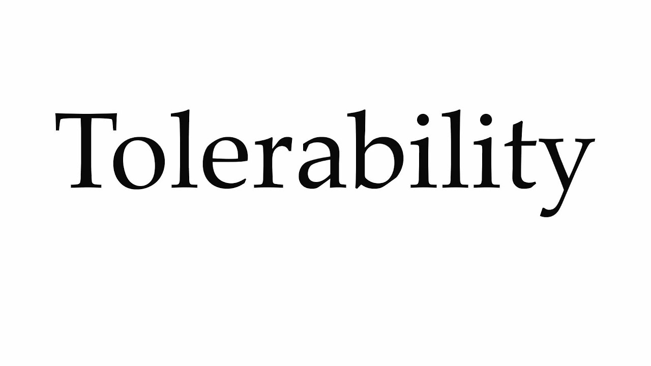 How to Pronounce Tolerability - YouTube