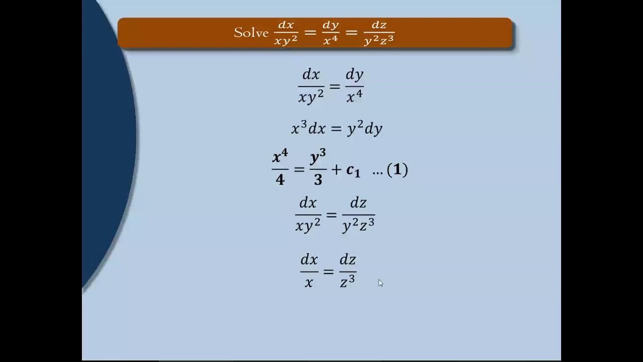 (Lect 7) LDE with Constant Coefficient: Symmetrical Simultaneous Linear Differential Equations ...
