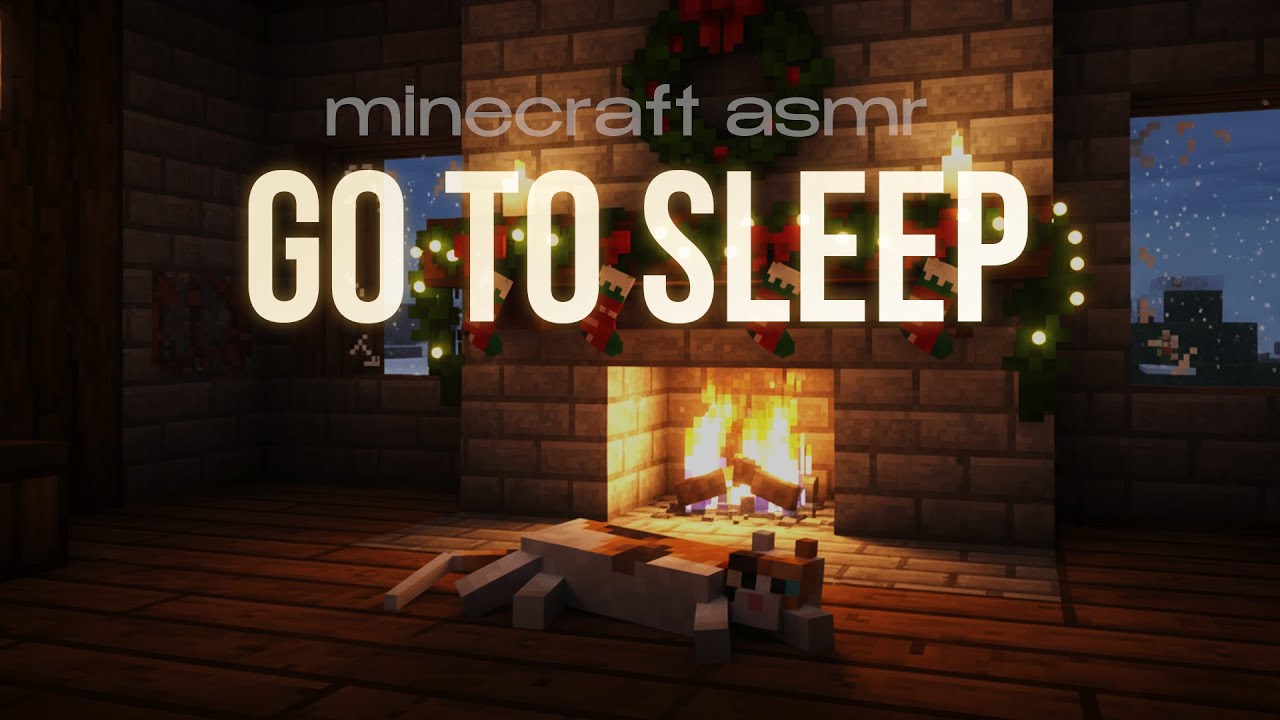 Minecraft Christmas Fireplace ASMR 💤 Cozy Night for Sleep - YouTube