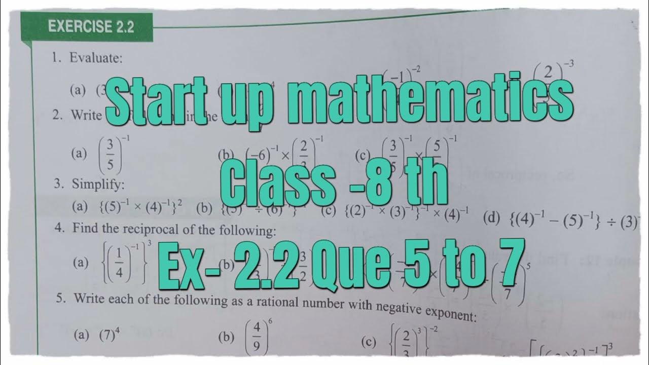 Viva Education Start Up Mathematics Class 8 Ex 2 2 Power Exponents viva-education-start-up-mathematics-class-8-ex-2-2-power-exponents