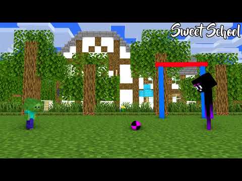 Monster School  Baby Enderman Life Bad Family Sad story  Minecraft Animation