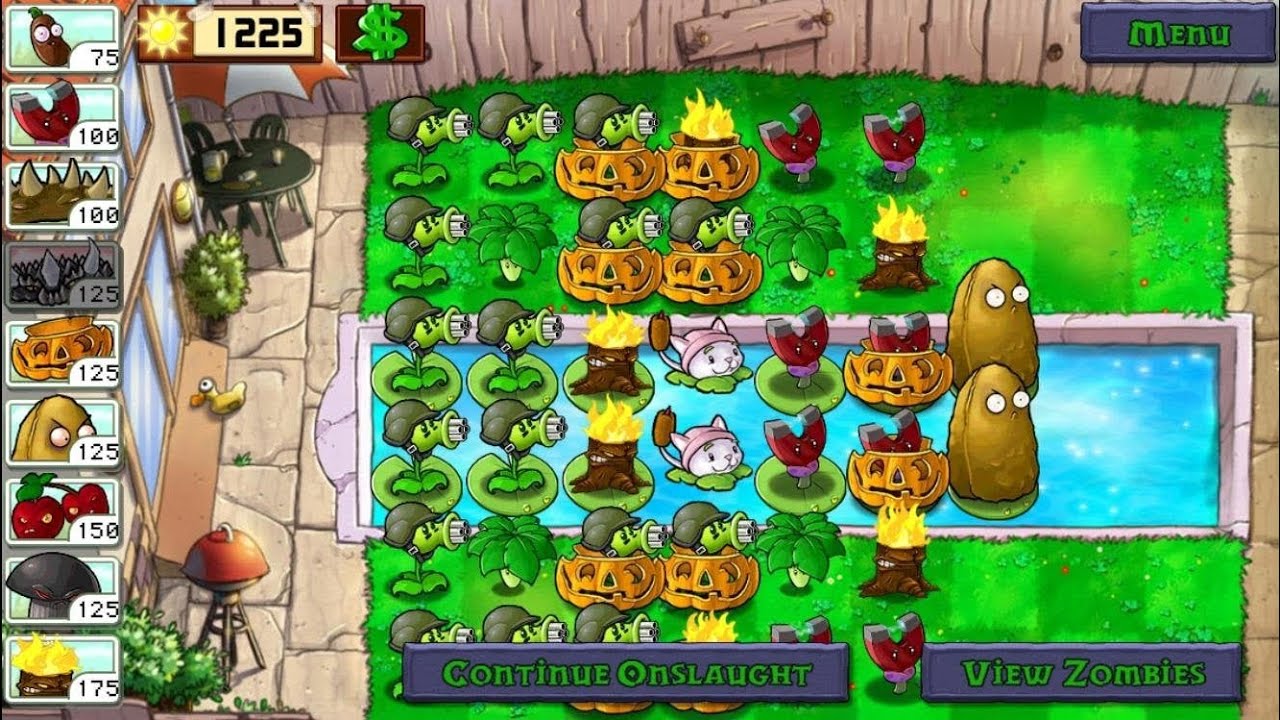 PLANTS VS ZOMBIES: LAST STAND MODE - POOL (5 FLAGS GAMEPLAY) - YouTube
