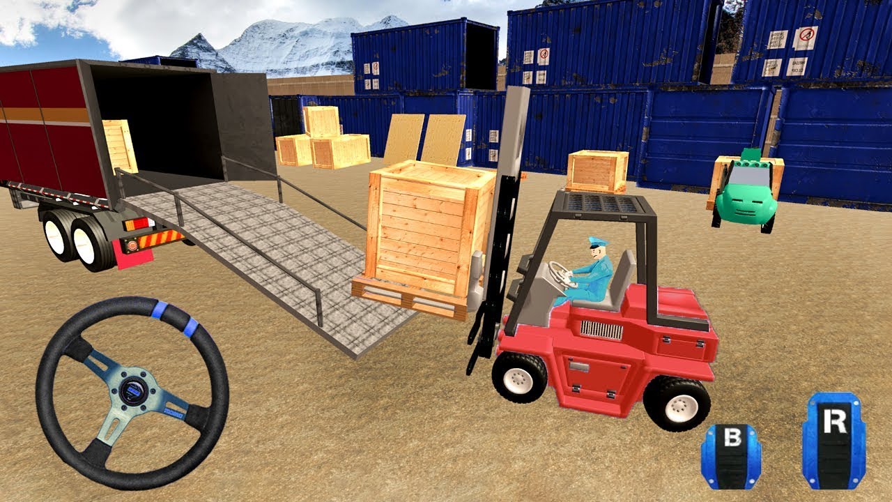 Offroad Truck Cargo Delivery Forklift Driver - Transport Driving ...