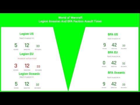 BFA Faction Assault and Legion Invasion Timer World of Warcraft - YouTube