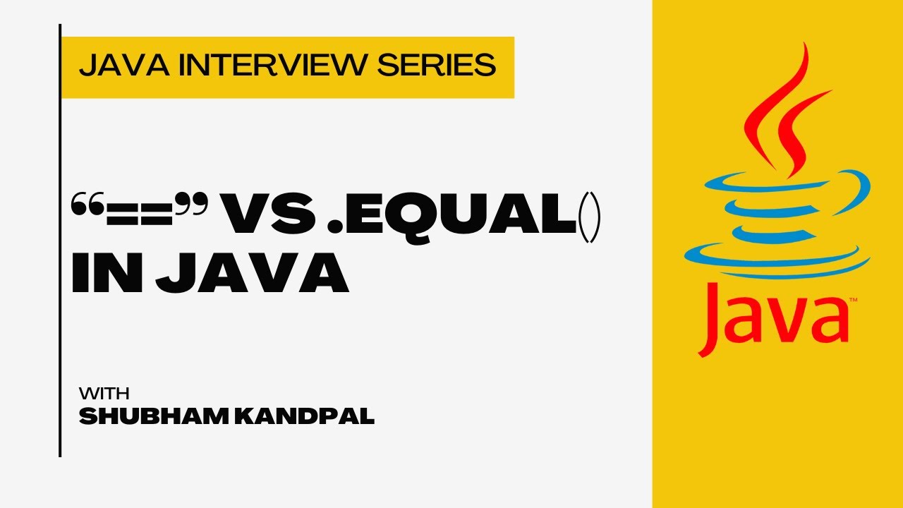 Difference between == and equal in java | Java interview question ...