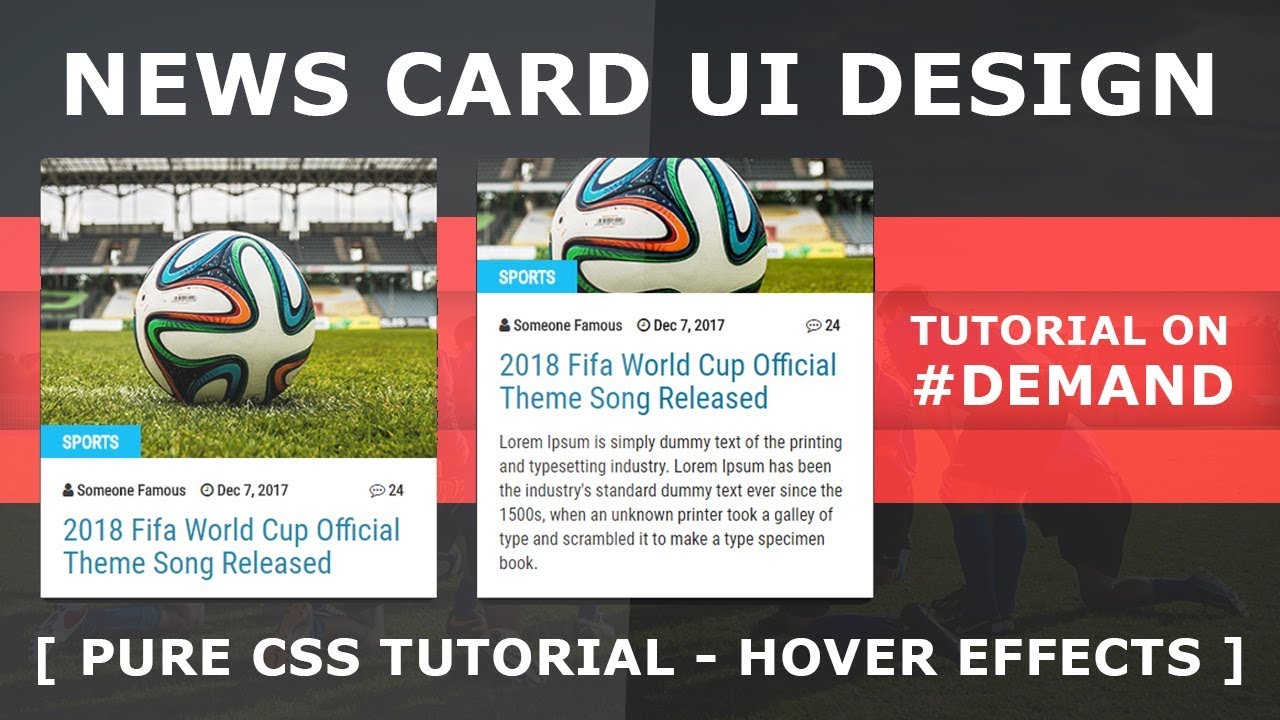 News Card UI Design with Cool Hover Effects - Card User Interface ...