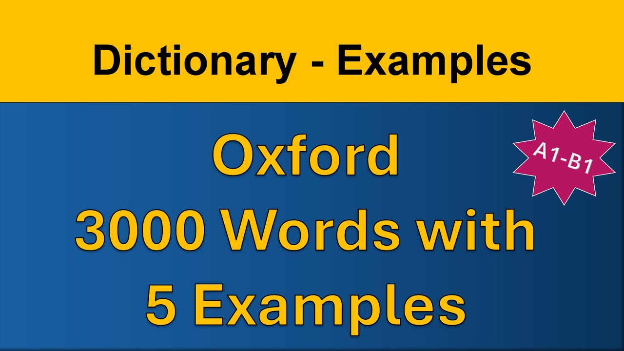 Dictionary - Examples - YouTube