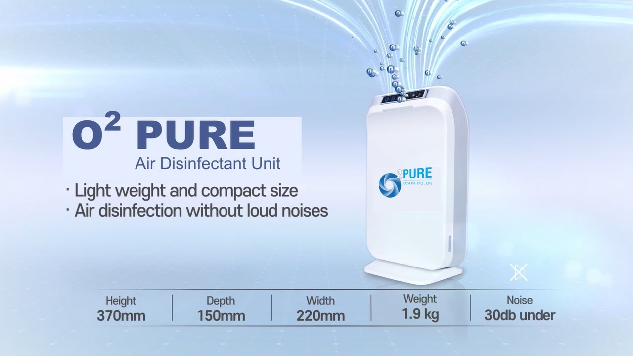o2 pure (OH Hydroxyl) air disinfectant unit - YouTube