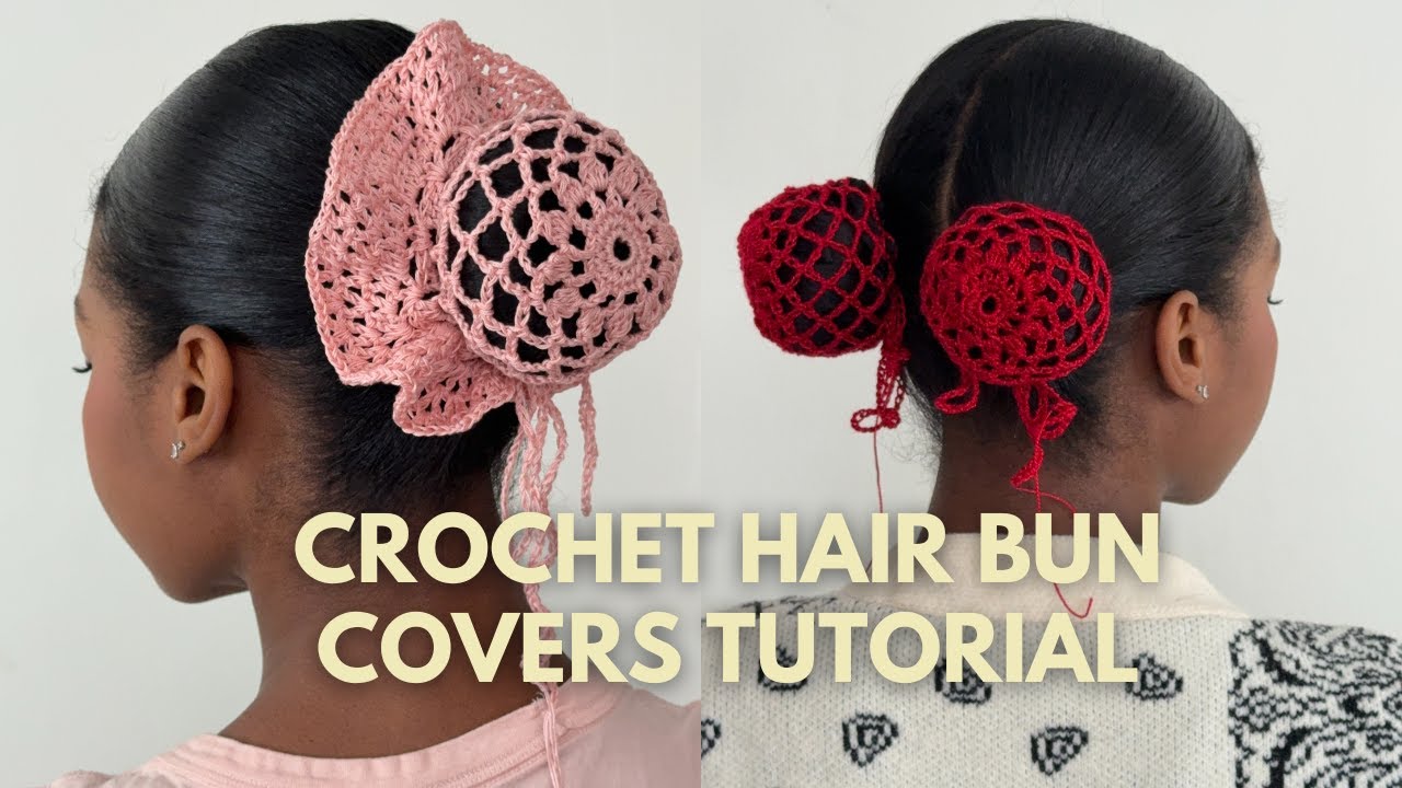 crochet bun covers tutorial | 12 days of crochet tutorials - YouTube