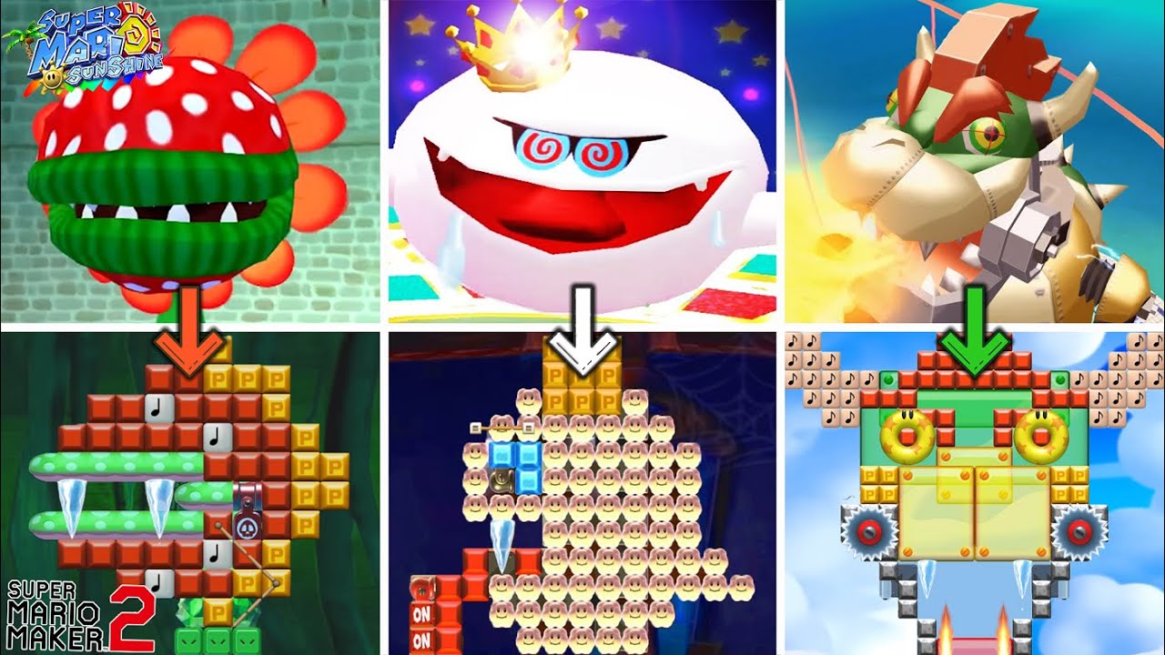 All Super Mario Sunshine Boss Battles Recreated in Super Mario Maker 2 ...