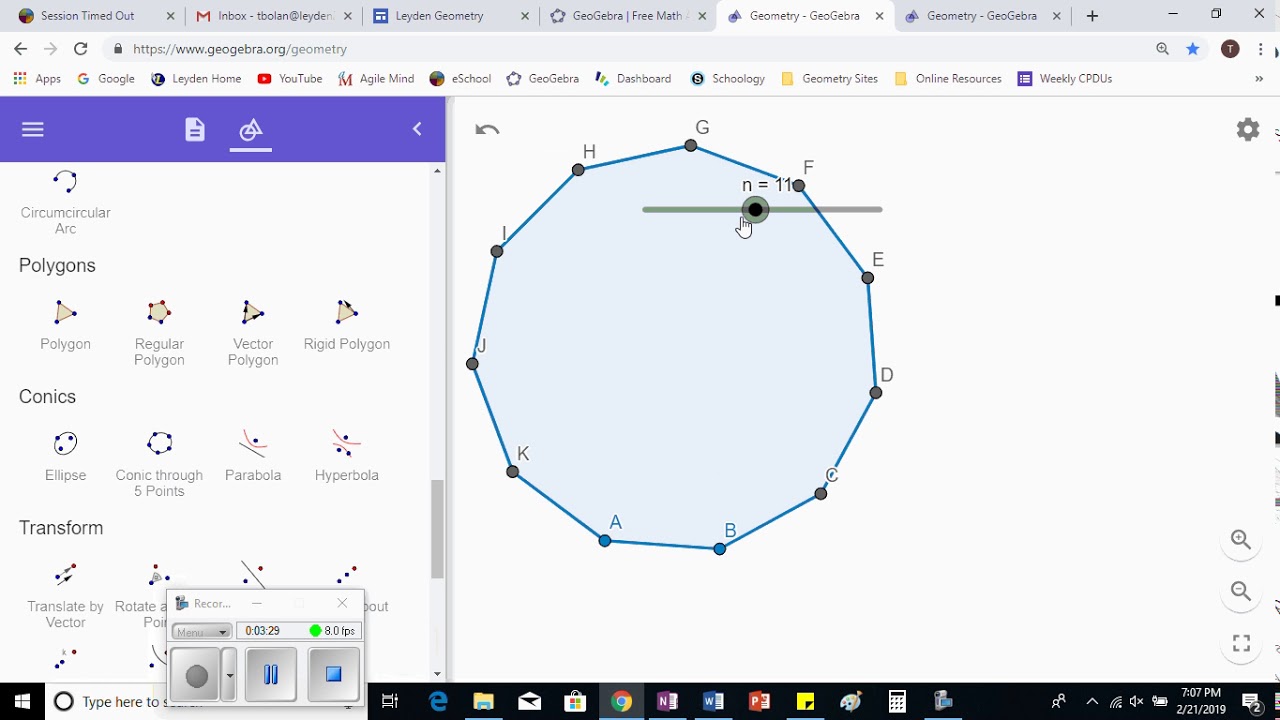 Understanding Polygons Geogebra