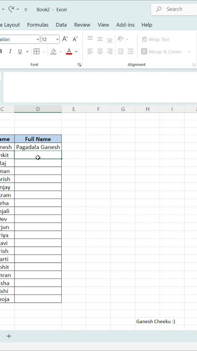 How to merge Name and Surname in MS Excel #excel #microsoftoffice #shortvideo #shorts - YouTube