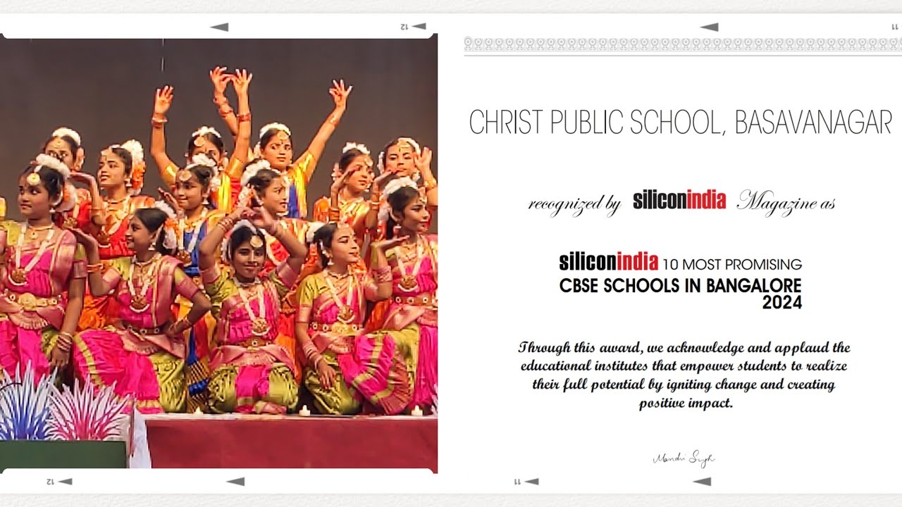 Christ School CBSE Bengaluru - Awarded Most Promising School in ...
