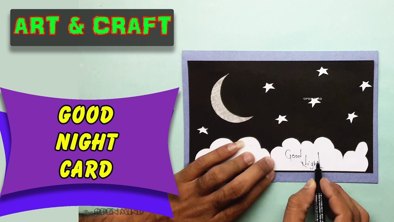 DIY Good Night card || How to Make Easy good night card || Art & Craft ...