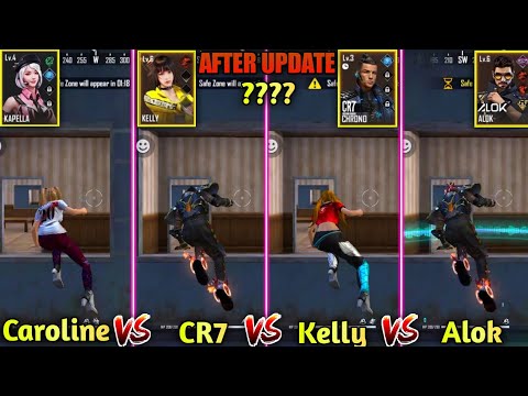 CAROLINE VS KELLY VS ALOK VS CHRONO SPEED TEST FREE FIRE-para SAMSUNG,A3,A5,A6,A7,J2,J5,J7,S5,S7,S9