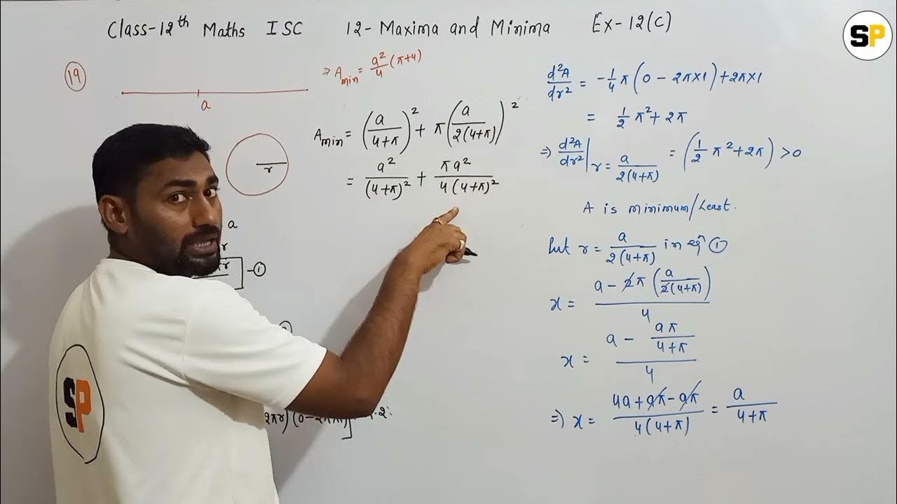 Class 12 Maths | Application of derivatives | Maxima and Minima | Chapter 12 | Ex-12(c) Q19 to ...