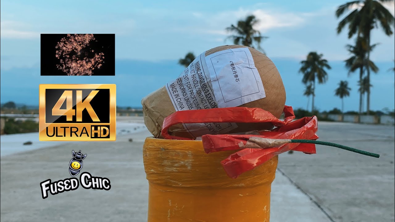 4 inch fireworks shell- Time rain w/ green strobe pistil fireworks ...