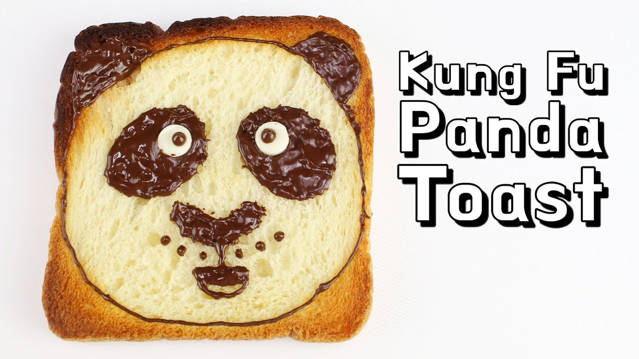 [Toast Art] 쿵푸팬더 토스트 만들기 / How to make Kung Fu Panda Toast / Food play ...