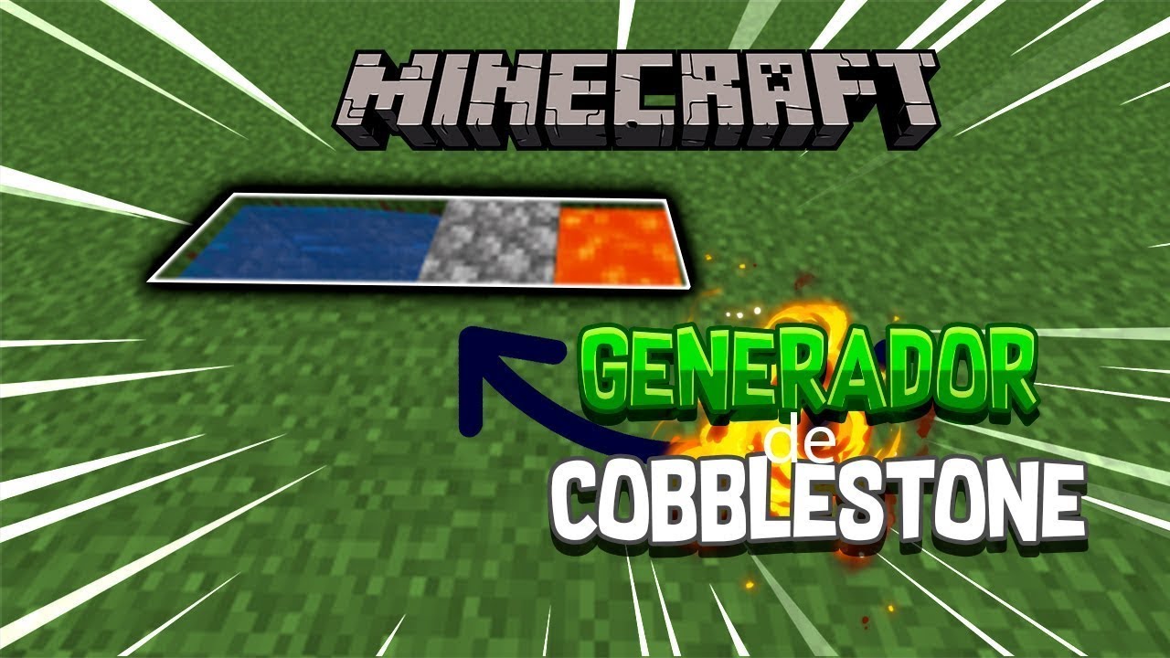 Como hacer un generador de piedra en minecraft facil - YouTube